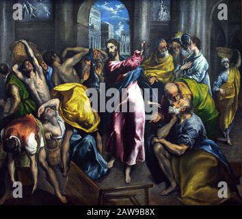 Jesus Chasing the Merchants from the Temple Stock Photo - Alamy