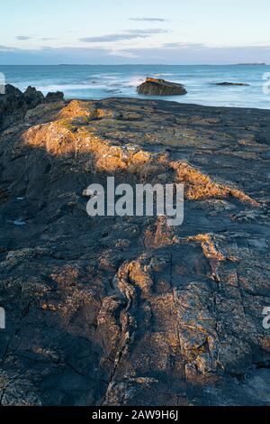 Dolerite rocks of the Whin Sill formation near Steel Rigg and Hadrian's ...