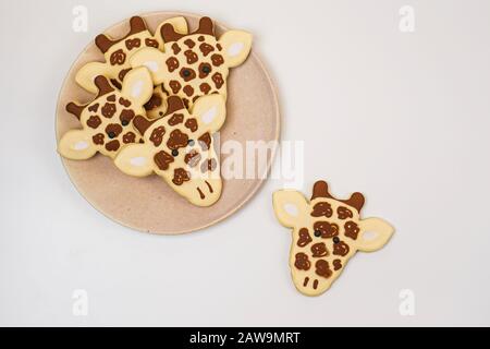 Cookies in the shape of giraffes Stock Photo - Alamy