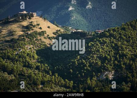 Mendenitsa Castle, Greece, near Thermopylae. Also known as Bodonitsa ...