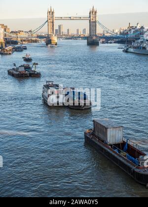 England, London, River Thames and City Skyline at Night Stock Photo - Alamy