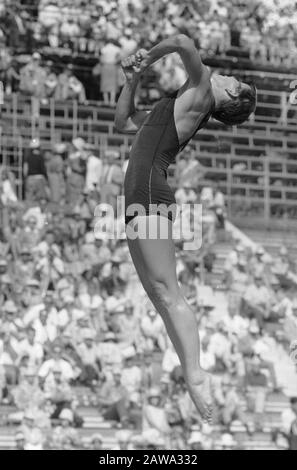 Diver Ingrid Kramer diving at the Rome Olympics in 1960 Stock Photo - Alamy