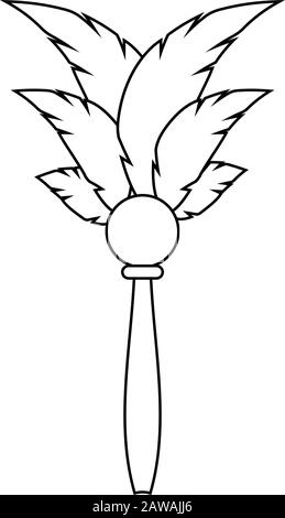 Isolated feathers in a scepter Stock Vector Image & Art - Alamy