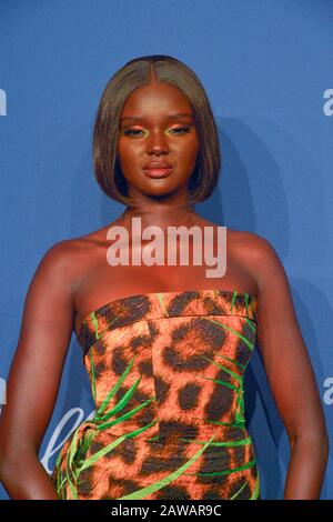 Fashion model Duckie Thot attends the Sports Illustrated Swimsuit 2023 ...