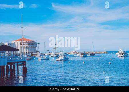 Catalina Island, sunny and charming sea view in California Stock Photo ...