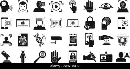 Logo - fingerprint recognition - biometric access control system concept Stock Vector Image ...