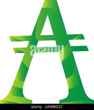 Austral Argentina currency unit symbol currency symbol icon striped ...