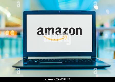 American multinational technology company Amazon logo Stock Photo - Alamy