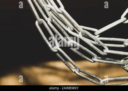 Industrial chains. hanging chain close up Stock Photo - Alamy