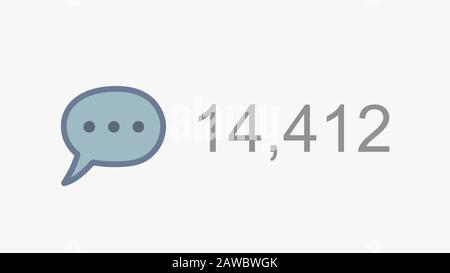 Online Comment Counter Online Popularity Concept Illustration Stock ...