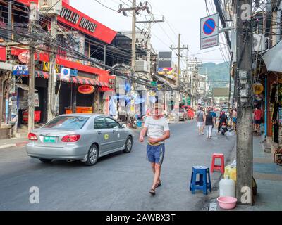Bangla Road walking street by night in Patong. It is famous for its ...