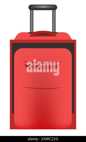 flat red trolley case Stock Vector Image & Art - Alamy