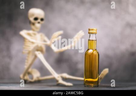 An alcoholic skeleton Stock Photo - Alamy