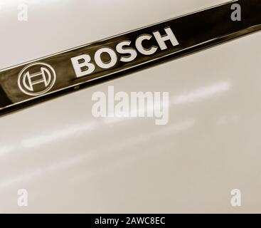 Robert Bosch GmbH company logo on headquarters building on May 29, 2025 ...