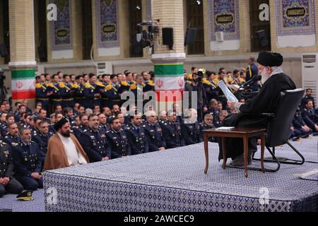 Tehran, Iran. 8th Feb, 2020. Supreme Leader of Iran, ALI KHAMENEI makes ...