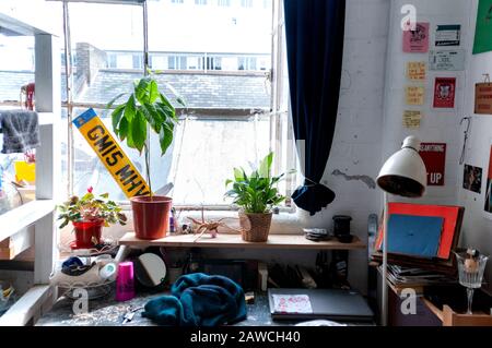 Messy room, low social class in London Stock Photo - Alamy