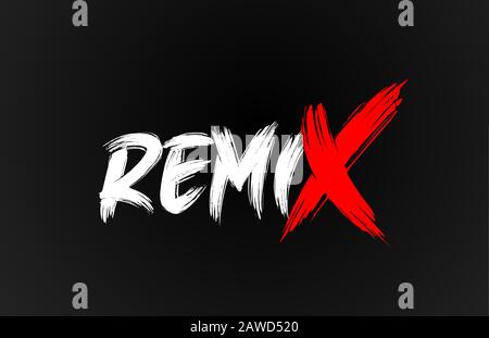 remix grunge brush stroke word text for typography icon logo design ...