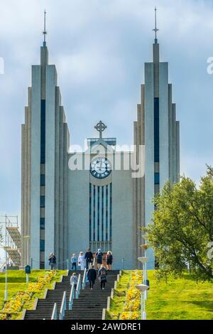 Akureyrarkirkja church at Akureyri, Iceland Stock Photo - Alamy