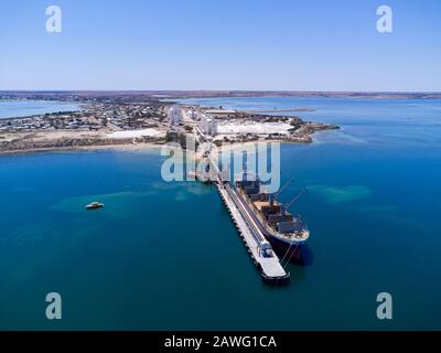 Aerial of the coastal village at Port Thevenard South Australia Stock ...