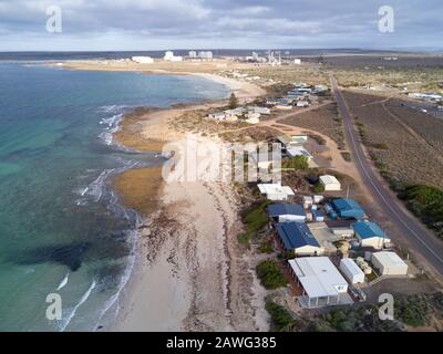Aerial of Port Bonython near Whyalla Spencer Gulf South Australia Stock ...