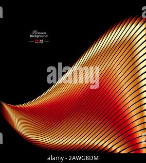 Colorful postcard . Invitation. Line design, pink glowing confetti ...