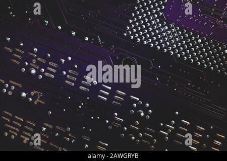 Violet circuit board background of computer motherboard, Circuit board ...