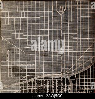 Map of Chicago showing the burnt district , Great Fire, Chicago, Ill ...