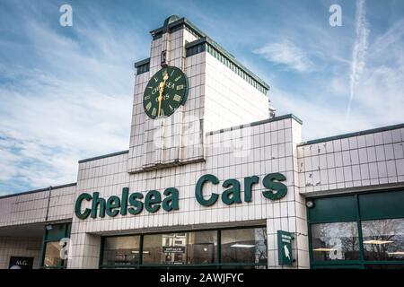 Chelsea Cars garage and showroom, Armoury Way, Wandsworth, London, SW18 ...