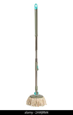 Rotary floor mop isolated on white background Stock Photo - Alamy
