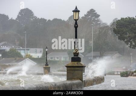 Poole, Dorset, UK. Sunday 9th February 2020. Storm Ciara smashes into ...