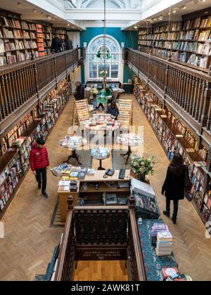 Interior of Daunt Book shop on Marylebone High Street in London Stock ...