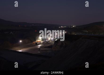 Quarry sidings at Dove Holes quarry, Peak Forest, Buxton class 56 ...