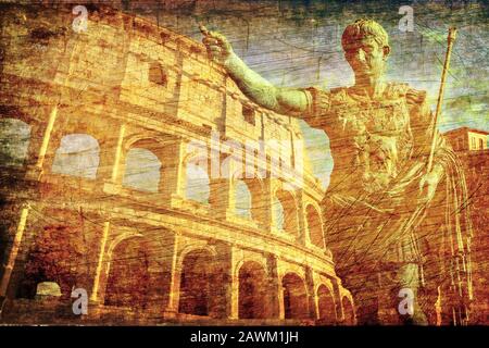 The Colosseum the symbol of Rome. The symbol of the power of the ...