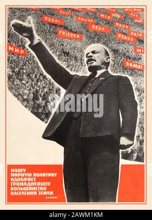 Soviet propaganda poster - We want Peace Stock Photo - Alamy