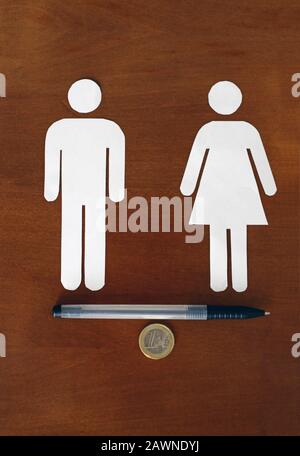 Pen over male female gender option checkboxes in a document form Stock ...