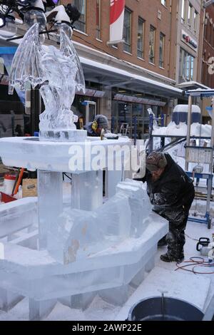 Ice sculptures at the Winterlude festival Ottawa Ontario Stock Photo ...