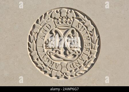 The Argyll and Sutherland Highlanders Regimental Emblem on a World War ...