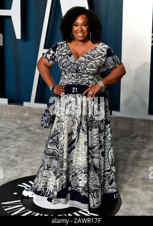 Shonda Rhimes arrives at the Vanity Fair Oscar Party on Sunday, Feb. 9 ...