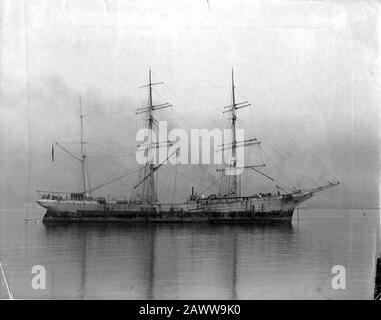 Four masted bark COLONEL DE VILLEBOIS MAREUIL at anchor, Washington, ca ...