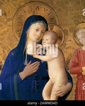 Fra Angelico – Bosco ai Frati Altarpiece, detail 1450 Stock Photo - Alamy