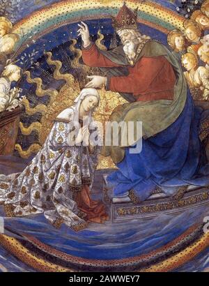 *Coronation of the Virgin* by Fra Filippo Lippi shows the Virgin Mary being crowned by Christ in ...