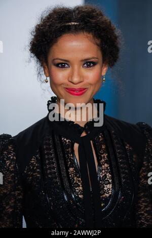 Gugu Mbatha-Raw walking on the red carpet at the 2020 Vanity Fair Oscar ...