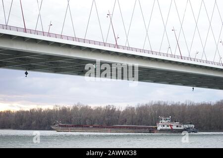 The Pentele Bridge or M8 Danube Bridge Hungary Europe Stock Photo - Alamy