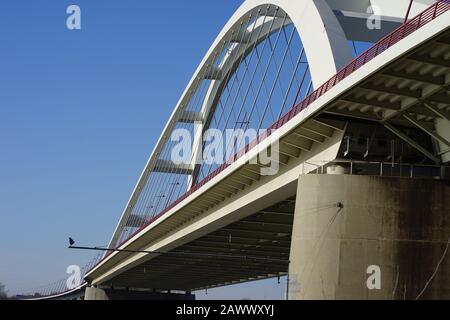 The Pentele Bridge or M8 Danube Bridge Hungary Europe Stock Photo - Alamy
