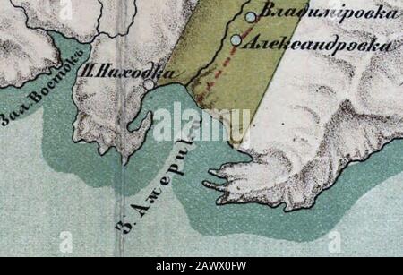 This historical fragment of the map of the South Ussuri region from ...