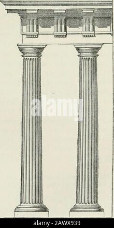 Doric order from the Theatre of Marcellus, Rome. Entablature with ...