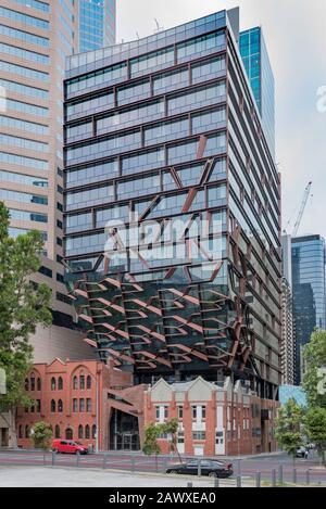 A new office tower at 271 Spring Street, Melbourne sits above the ...