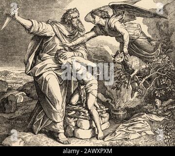 The Sacrifice of Abraham Stock Photo - Alamy