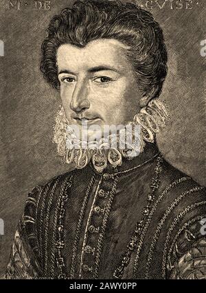 Portrait of Duc François de guise - French engraving XIX th century ...