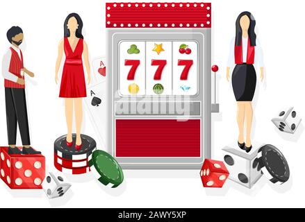 Triple seven. Symbol of Luck. Vector Illustration Stock Vector Image ...